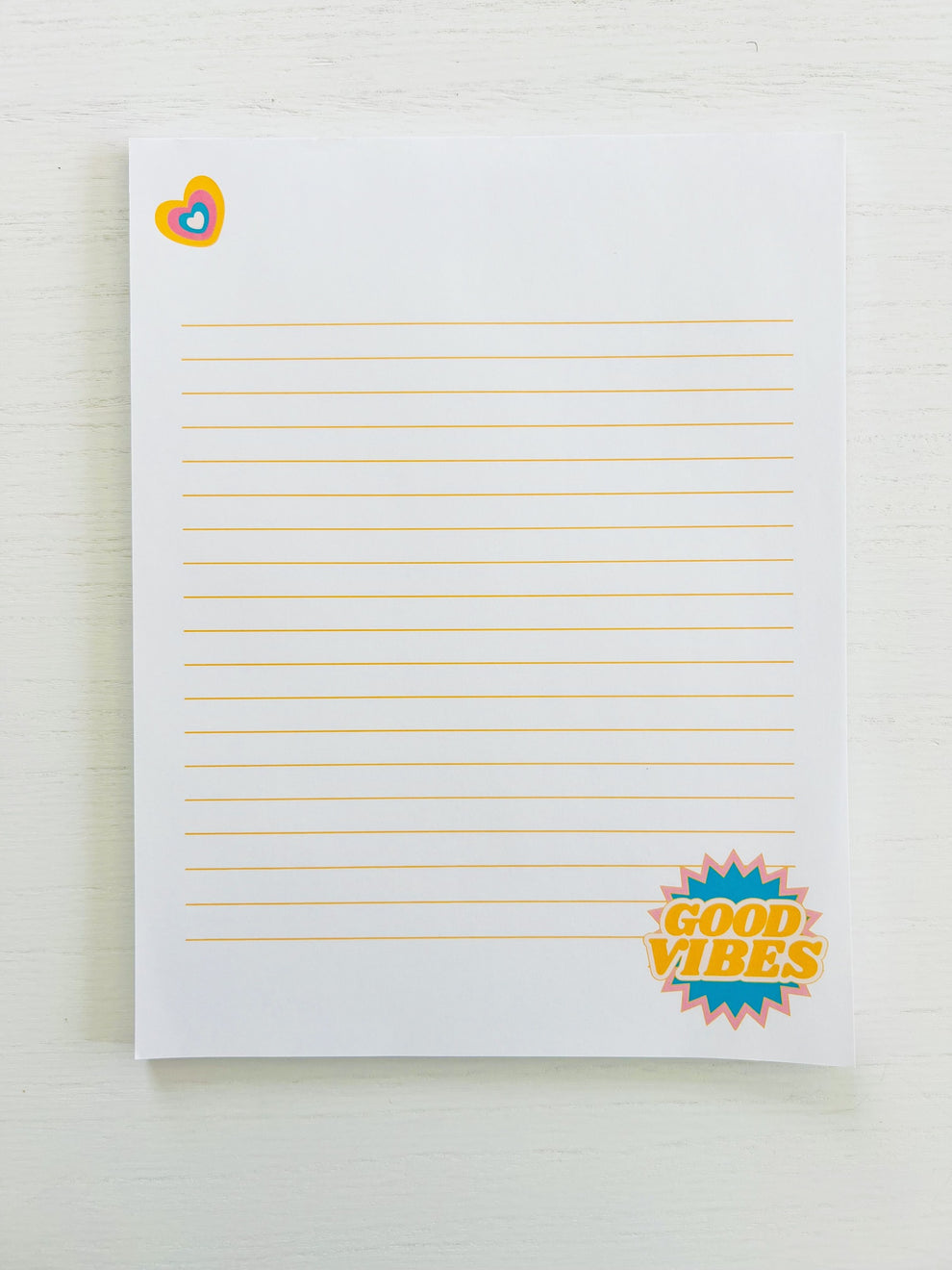 Good Vibes Large Lined Notepad - 40 Pages of Positivity – Thriving ...